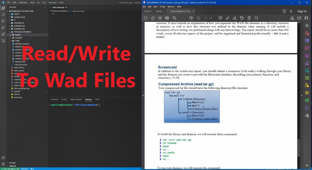 [SOLVED] COP 4600 Project 3: Wad File System Read/Write | Assignment Chef
